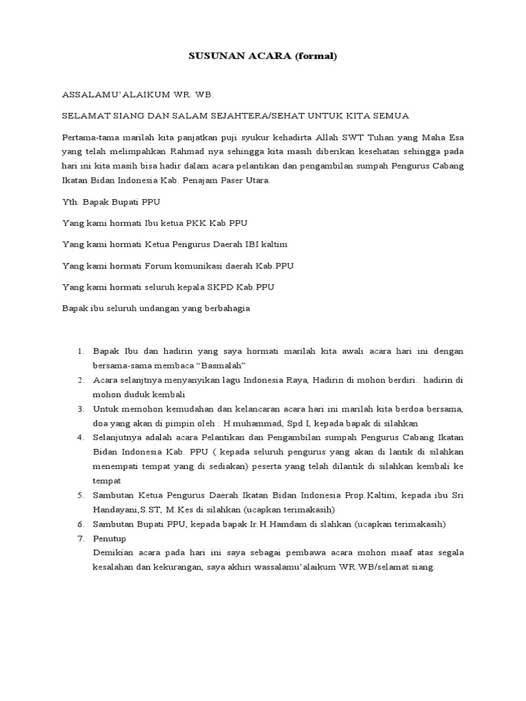 Lomba MC | PDF | Kesehatan Holistik