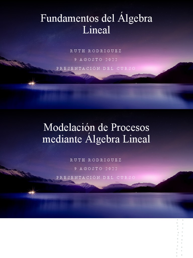 Fundamentos del Álgebra Lineal: Una introducción a los conceptos básicos | PDF | Espacio ...