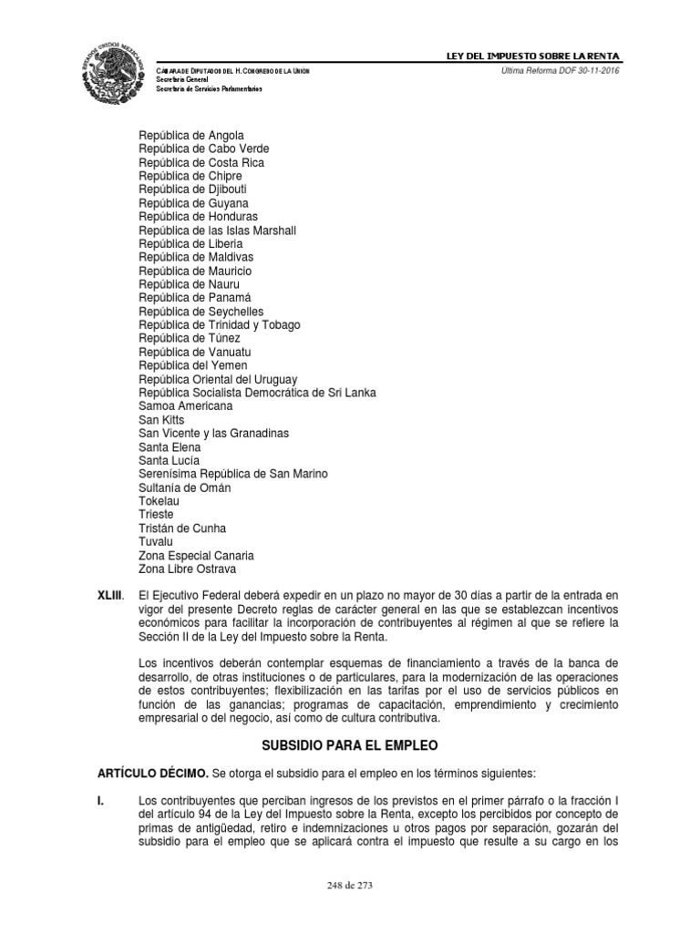 Transitorios LISR | PDF | Impuesto sobre la renta | Impuestos