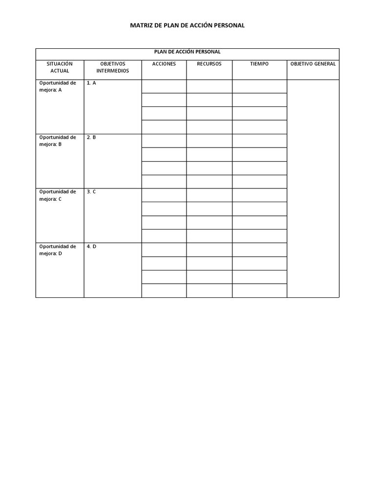 Matriz Del Plan de Desarrollo | PDF