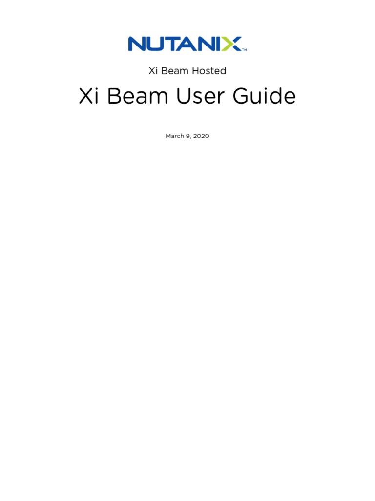 Nutanix Beam User Guide | Download Free PDF | Cloud Computing | Cyberspace