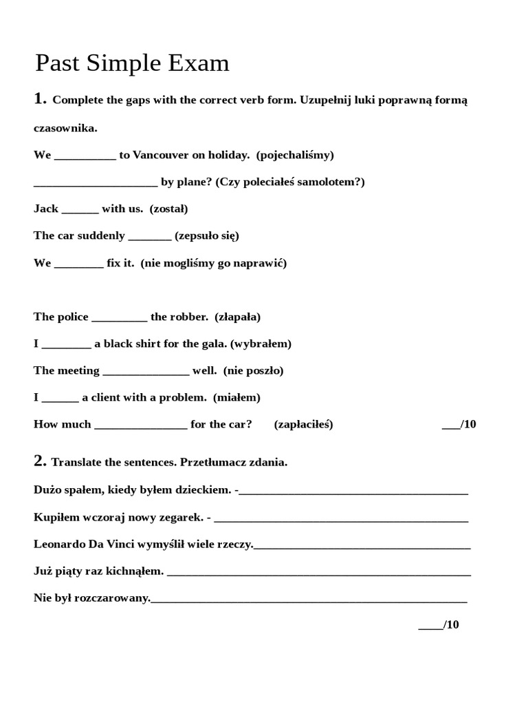 Past Simple Easy+hard | PDF