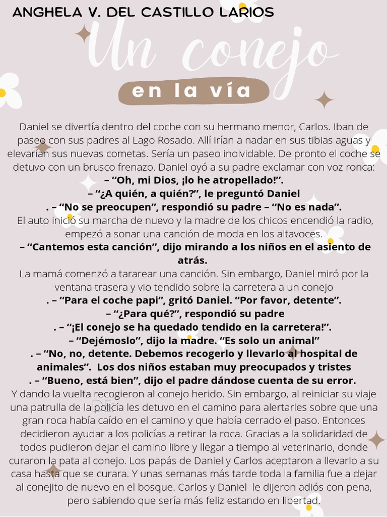 Plan Lector Anghela Larios - Un Conejo en La Via | PDF