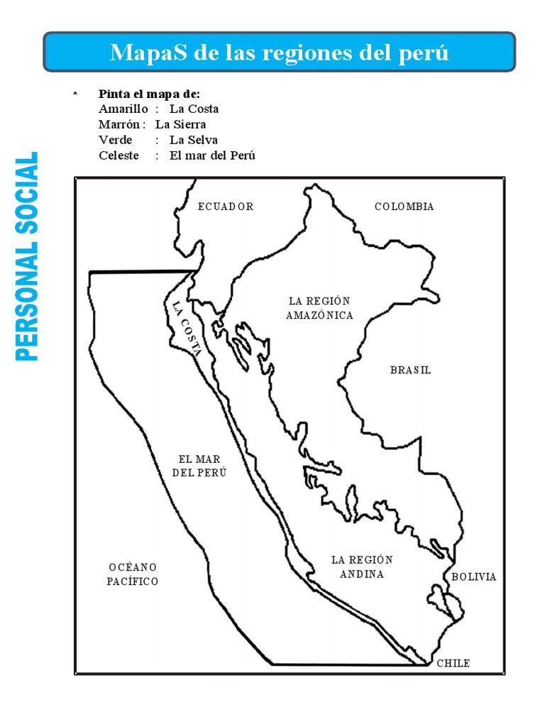 Mapa de Las Regiones Del Peru para Tercero de Primaria | PDF | Biogeografia