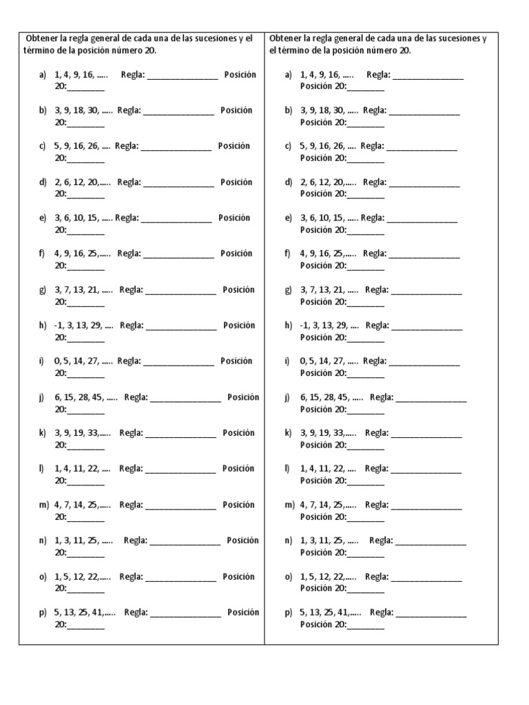 Sucesiones Cuadraticas | PDF