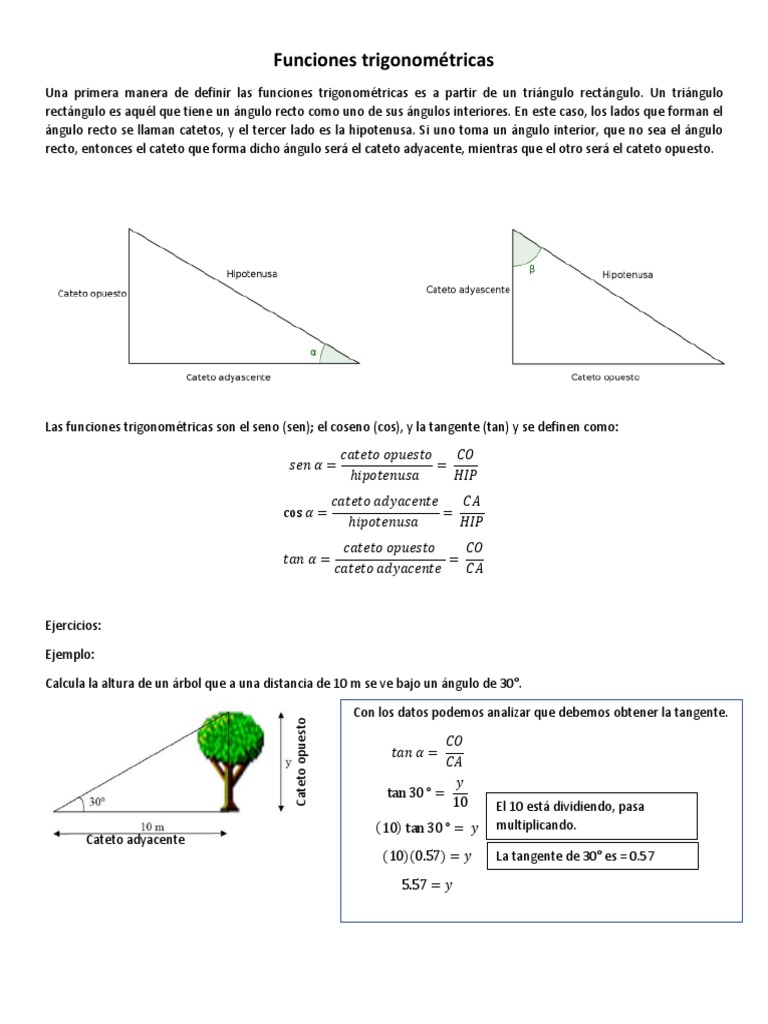 Funciones Trigonométricas | PDF | Funciones trigonométricas | Triángulo