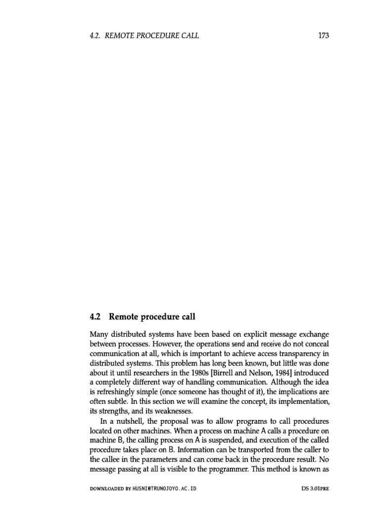 4.2 Remote Procedure Call 4.2 Remote Procedure Call: Downloaded by Husni DS 3.01pre Downloaded ...
