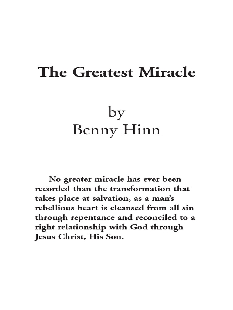 Salvation: The Greatest Miracle | PDF | Sin | Eternal Life (Christianity)