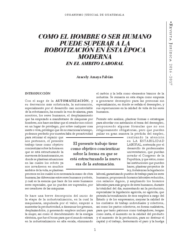 Como El Hombre o Ser Humano Puede Superar La Robotizacion | PDF ... Como El Hombre o Ser Humano Puede Superar La Robotizacion | PDF ...