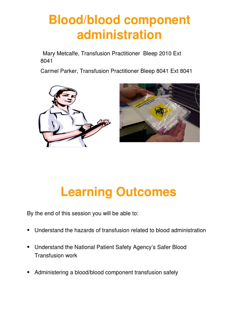 Blood Administration | PDF | Blood Transfusion | Tissue (Biology)