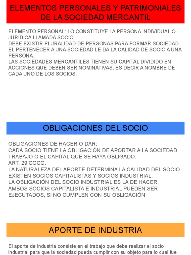 Diapositivas de Derecho Mercantil I, Elementos Personales de La ...