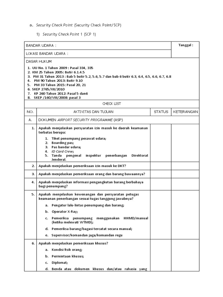 Security Check Point 1 | PDF