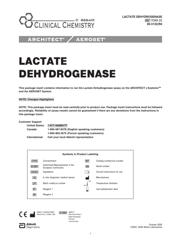 LDH Arc Chem | PDF | Detection Limit | Lactate Dehydrogenase