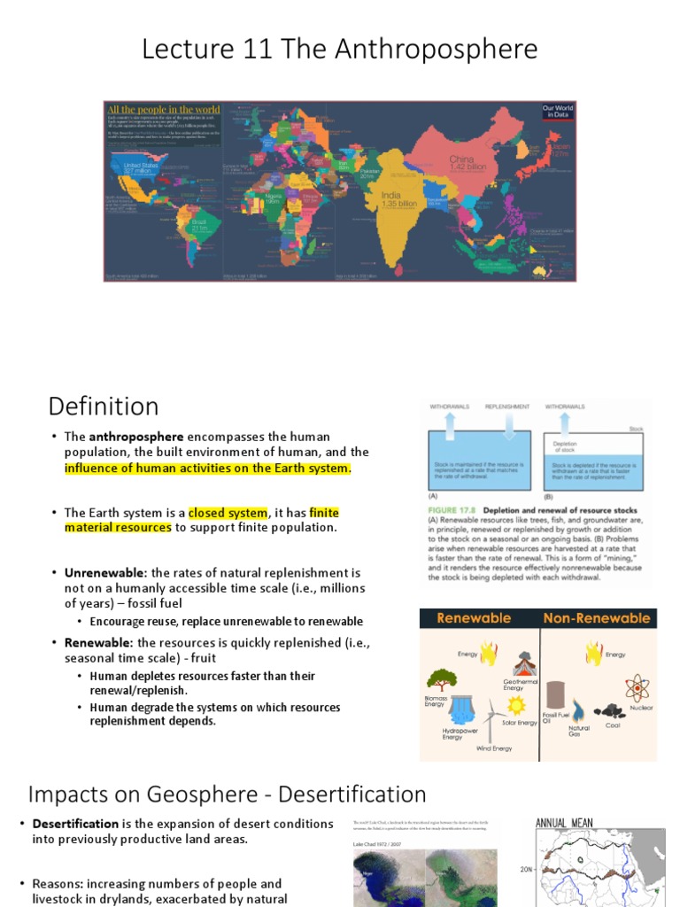 Lecture 11 The Anthroposphere | PDF | Water Pollution | Climate Change
