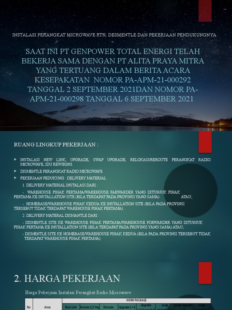 Instalasi dan Dismantle Microwave RTN | PDF