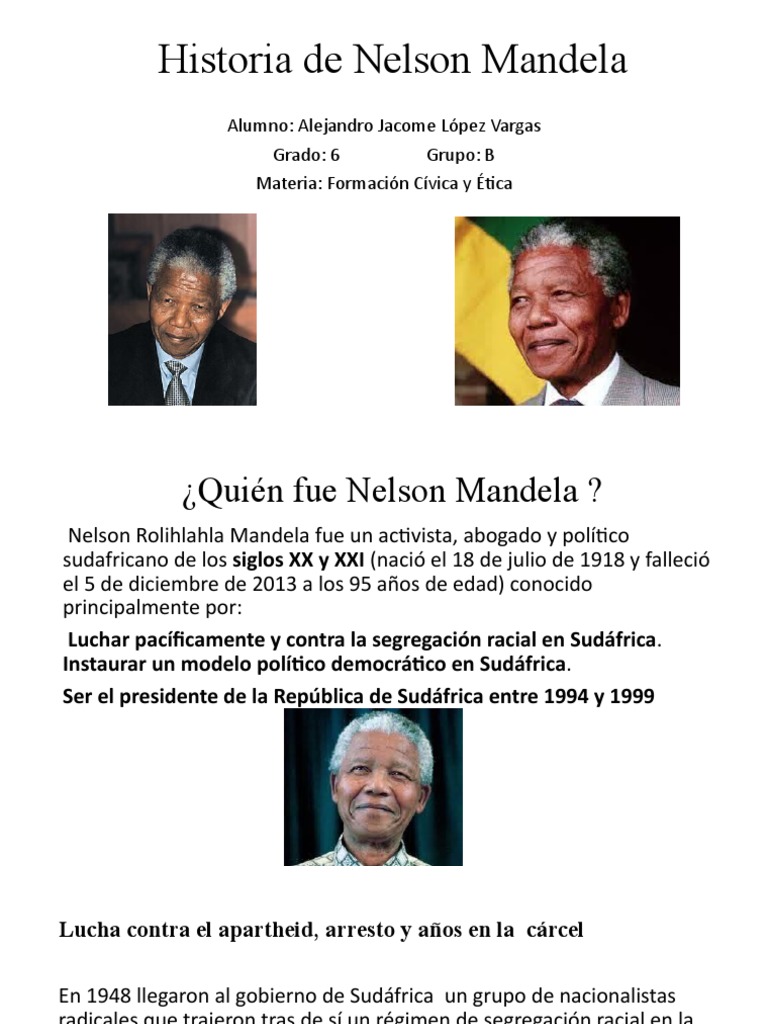 Historia de Nelson Mandela | PDF