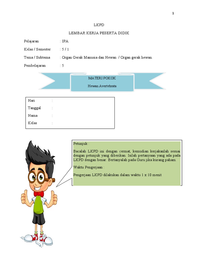3 LKPD Tema 1 Sub 1 PB 5 Dan 6 | PDF
