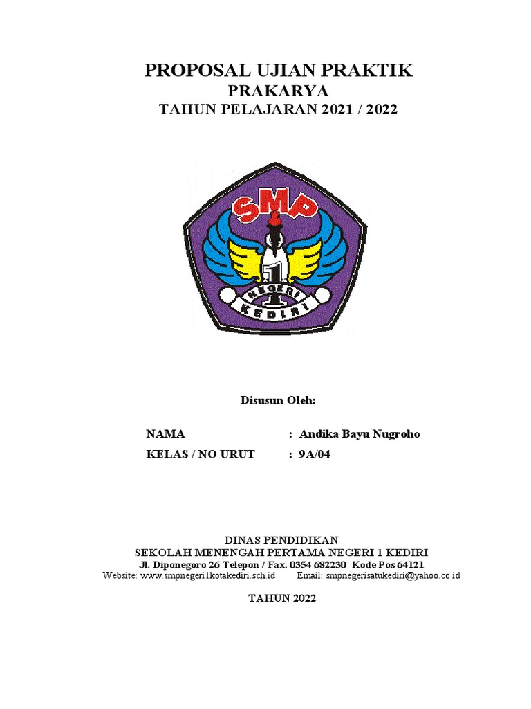 9a 04 Andika Bayu Proposal Ujian Praktik Prakarya Pdf 