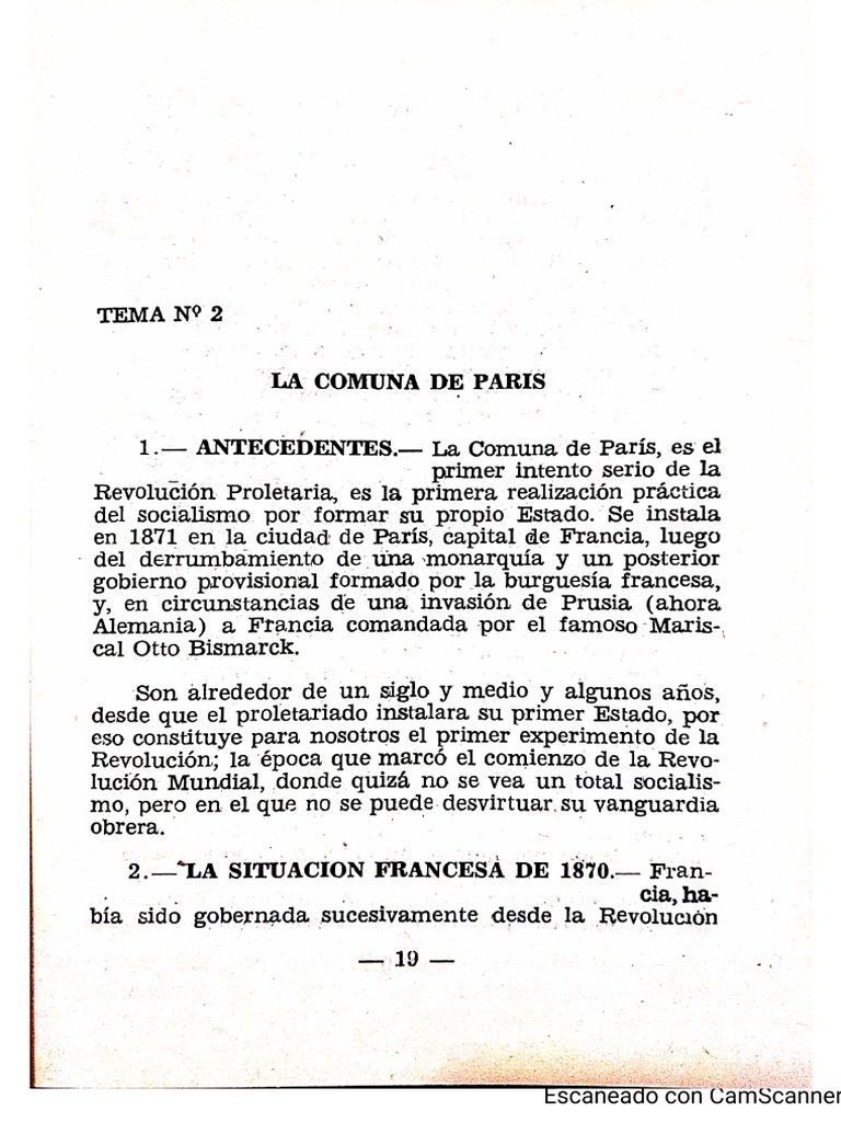 La Comuna de Paris | PDF