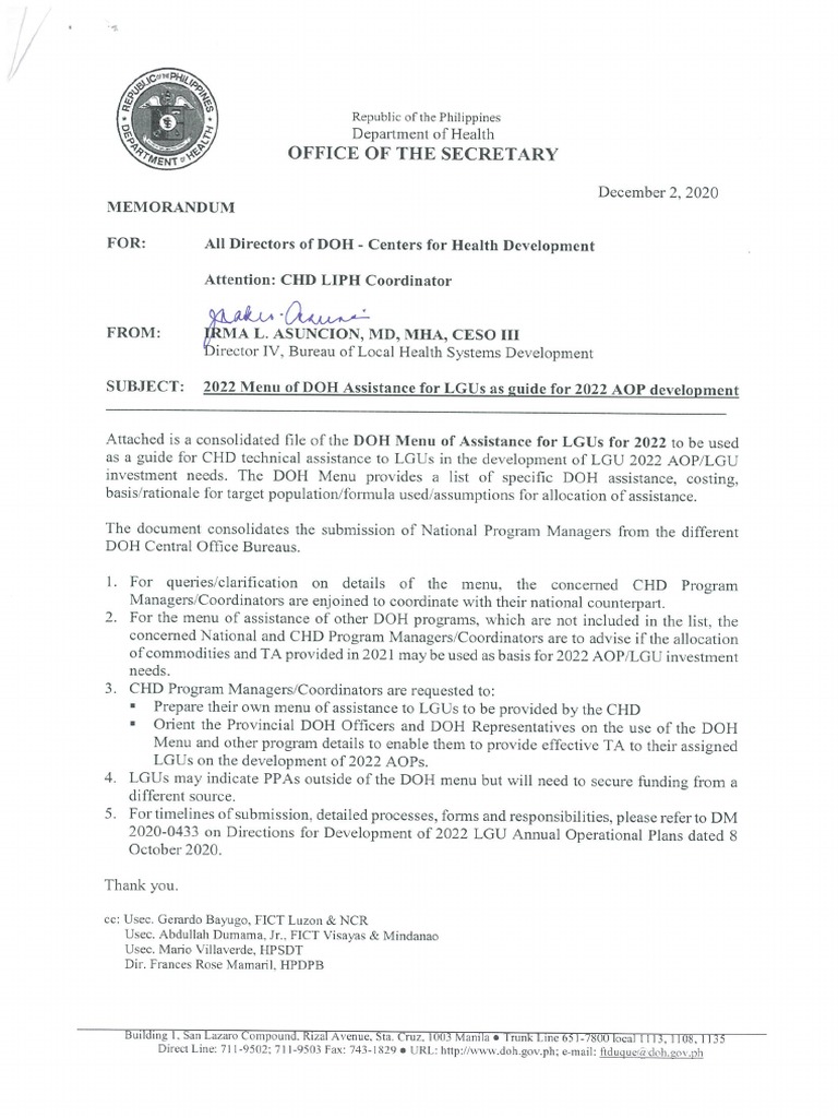 DOH 2022 Health Programs and Resources | PDF | Preventive Healthcare ...