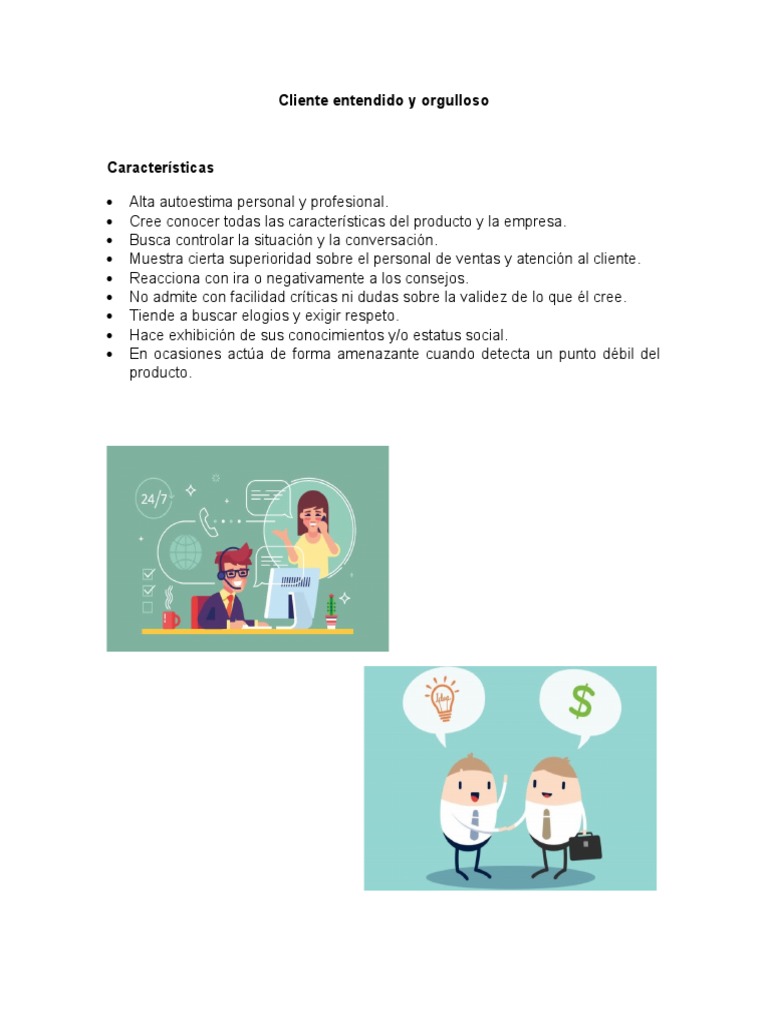 Cliente Entendido y Orgulloso. | PDF