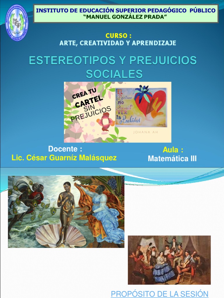 Estereotipos y Prejuicios Sociales en El Arte | PDF | Estereotipos ...