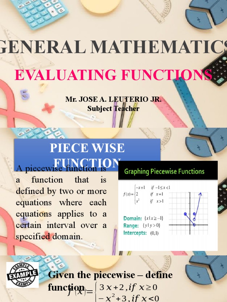Piecewise Math Functions Explained | PDF
