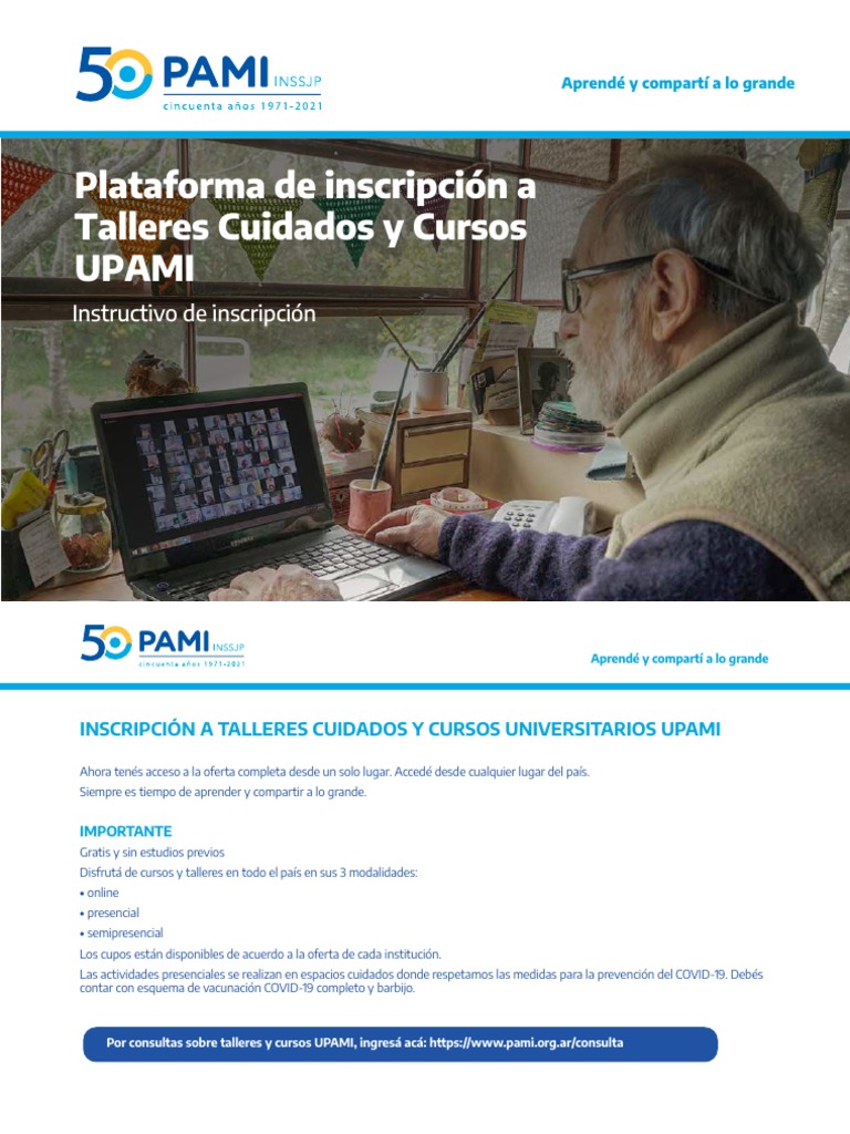Instructivo Cursos Talleres Pami | PDF | Informática