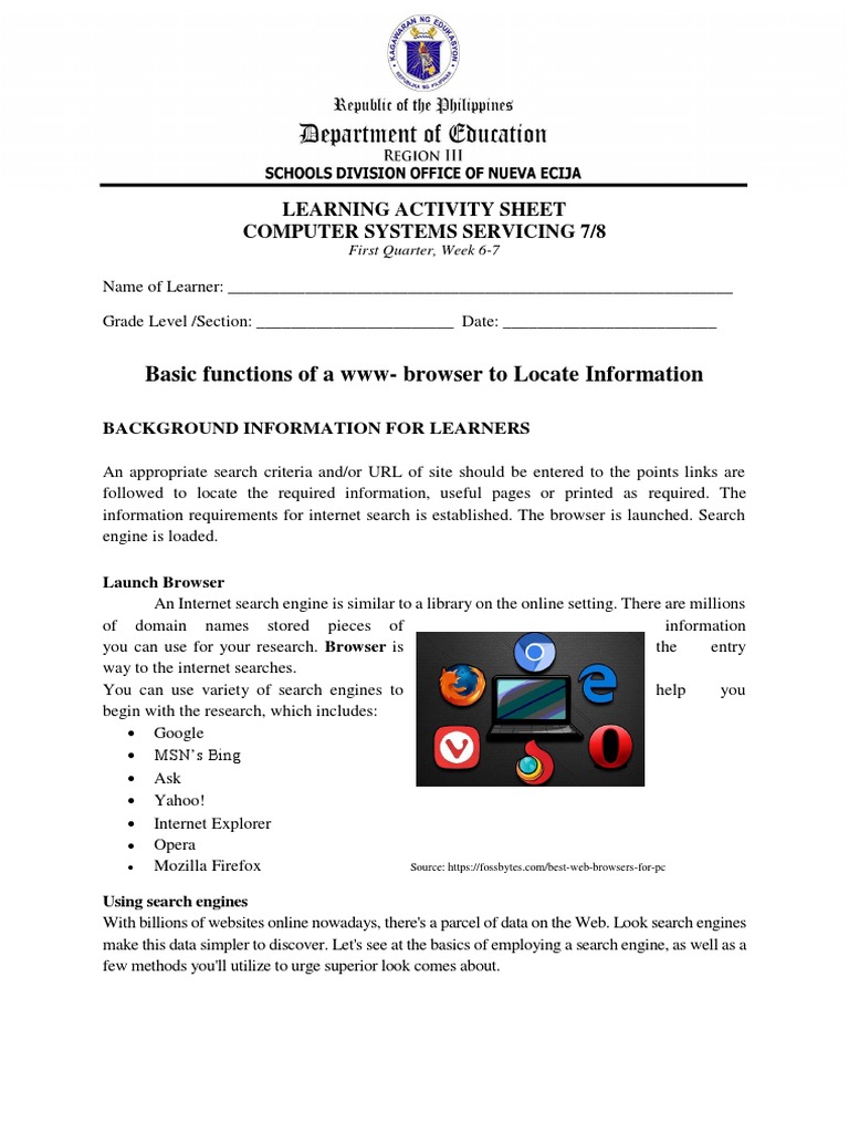 7 8 CSS Week 6 7 BASIC FUNCTIONS of WWW - Browser To Locate Information | PDF | World Wide Web ...