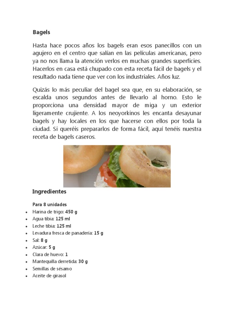 Bagels | PDF | Panes | Comida y bebida
