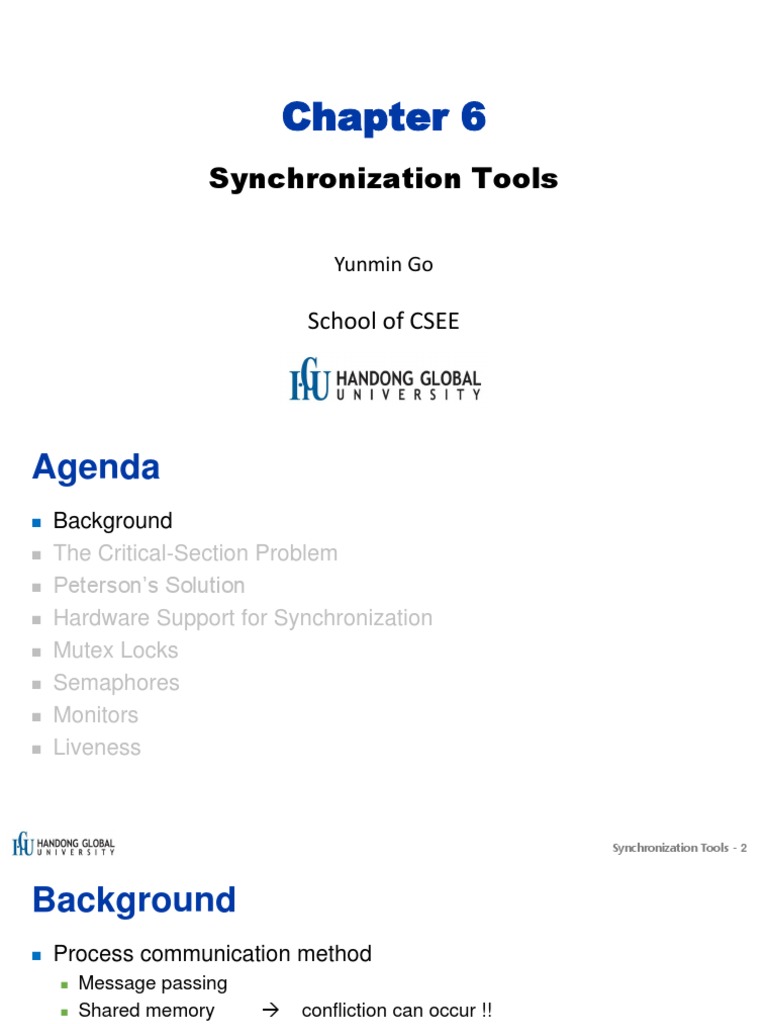 Chapter 6 Synchronization Tools Pdf Process Computing Thread Computing