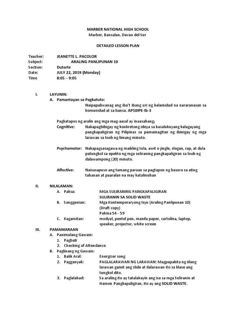Observation Lesson Plan | PDF