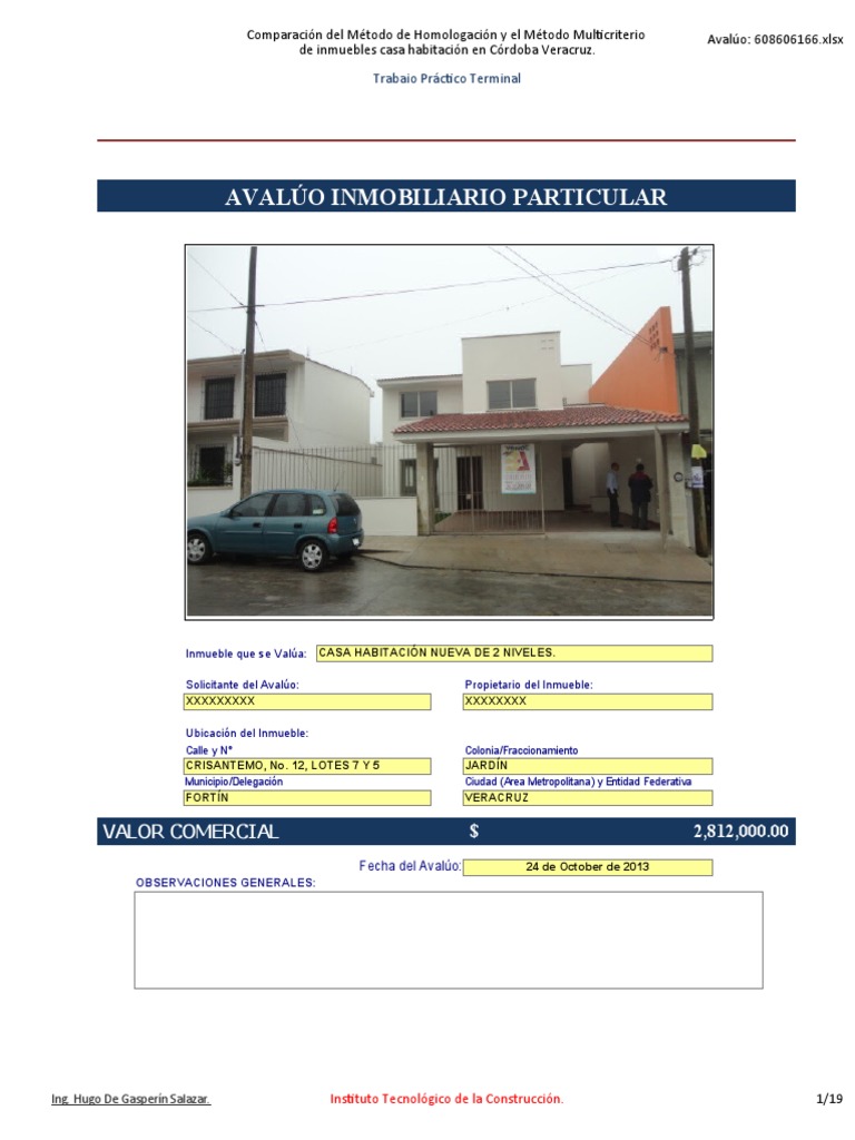 Avalúo Multicriterio Final | PDF | Hormigón | Bienes raíces