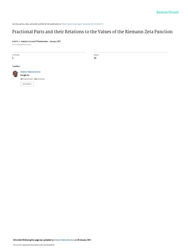 Fractional Parts and Their Relations To The Values | PDF | Number ...