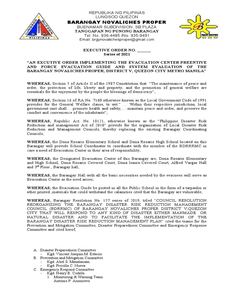 An Executive Order Implementing Standard Operating Procedures for ...