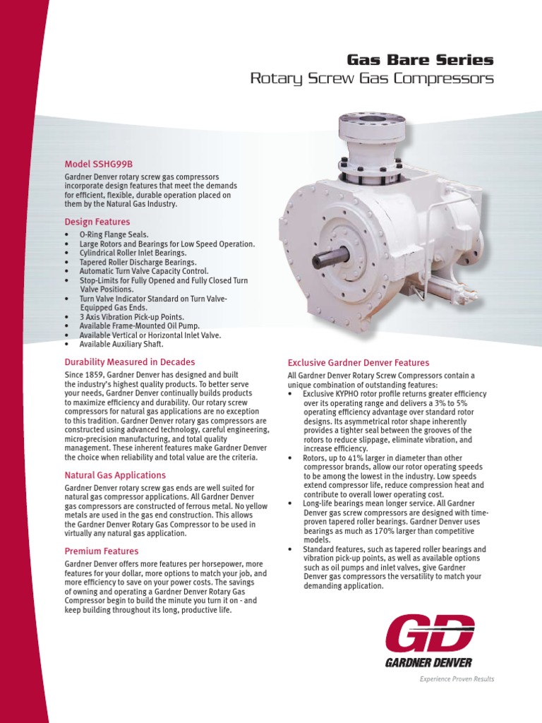 Rotary Screw Gas Compressors | PDF | Mechanical Engineering | Energy ...