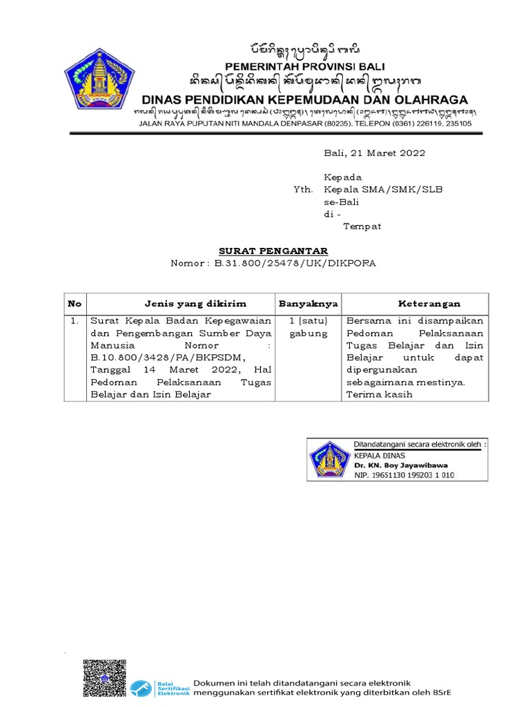 Pedoman Tugas dan Izin Belajar PNS | PDF