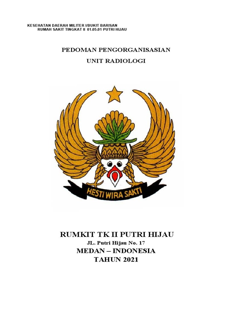 Pedoman Pengorganisasian Unit Radiologi Rs. Putri Hijau 2022 | PDF