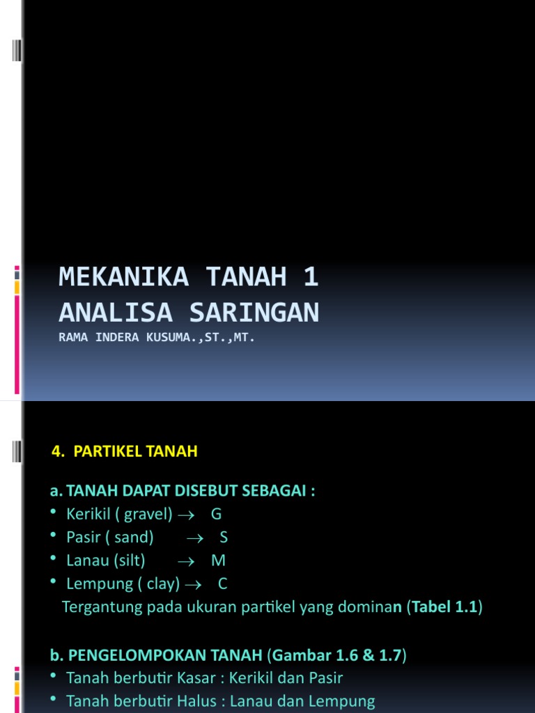 Mektan 1 Analisis Saringan | PDF