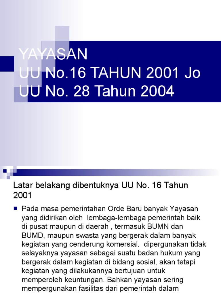 YAYASAN | PDF | Pengelolaan Keuangan & Uang | Politik