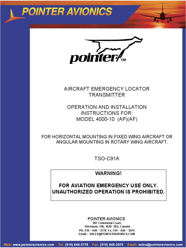 4000-10 AF - AP Operating and Installation Manual 4000-10 AF - AP ...