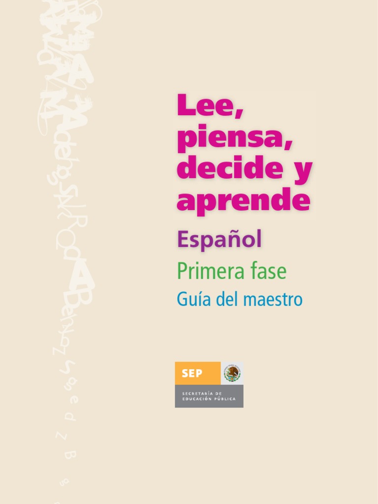 Lee Piensa Decide y Aprende Espanol Guia para El Maestro | PDF | Aprendizaje | Comprensión lectora