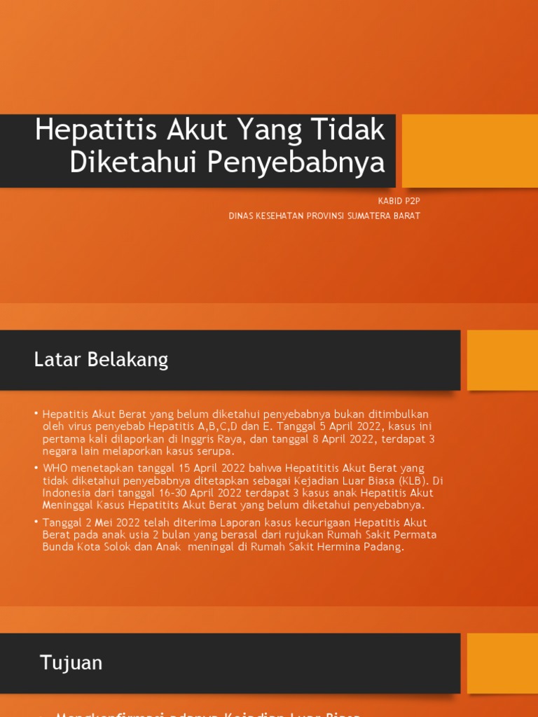 Hepatitis Akut Yang Tidak Diketahui Penyebabnya | PDF | Pengembangan Diri | Sains & Matematika