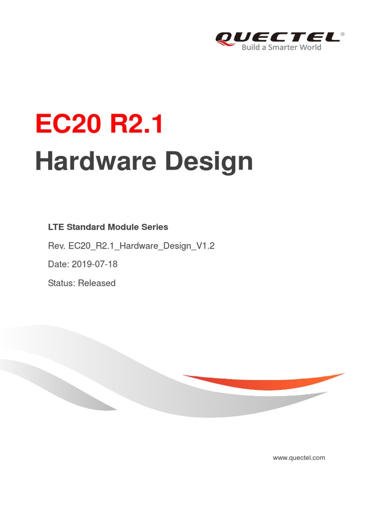 Quectel EC20 R2.1 Hardware Design V1.2 | PDF | Cellular Network ...