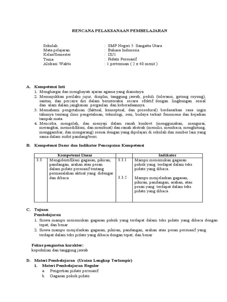RPP Aksi 1 - Baru | PDF