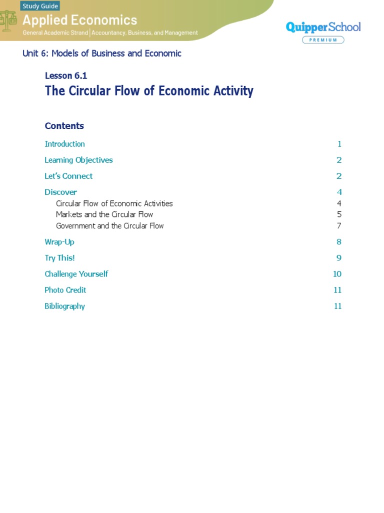 Applied Economics-Unit 6-Lesson 1 | PDF | Economics | Economies