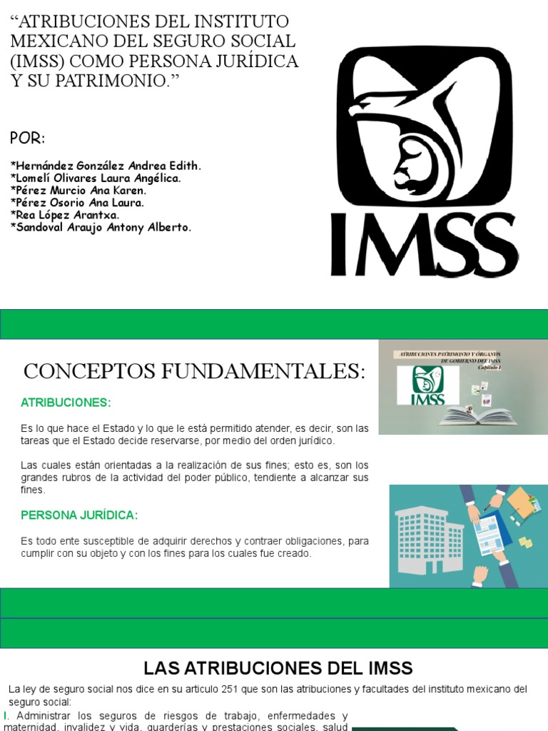 Atribuciones del IMSS como Persona Jurídica | PDF | Bienes (Ley ...