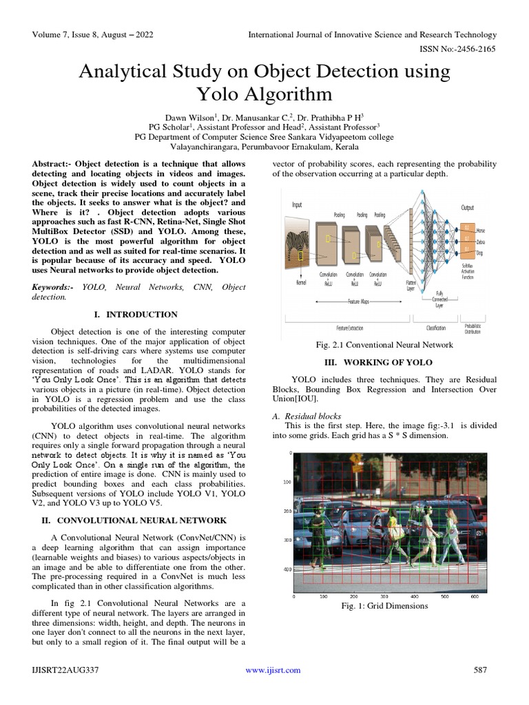 Analytical Study on Object Detection Using Yolo Algorithm | PDF ...