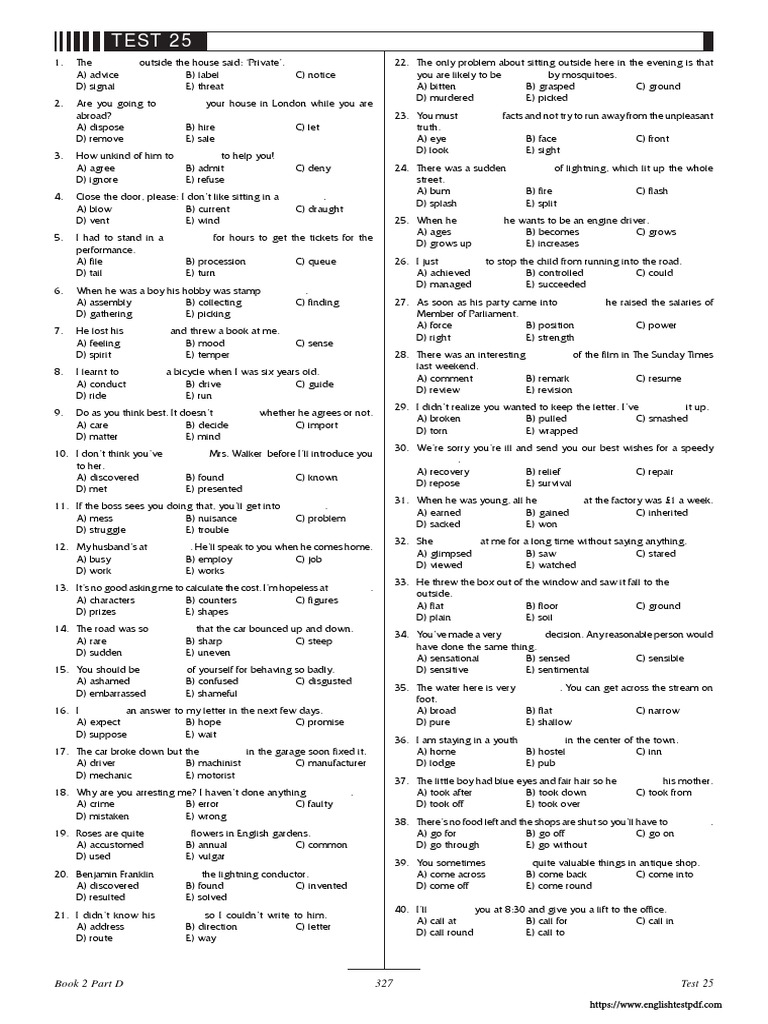 Analyzing an English Language Proficiency Test | PDF