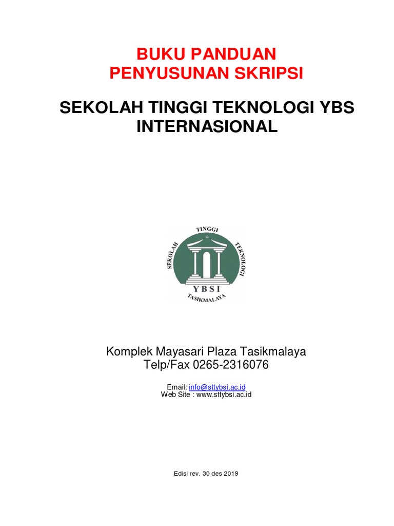 Panduan Skripsi STT YBSI | PDF